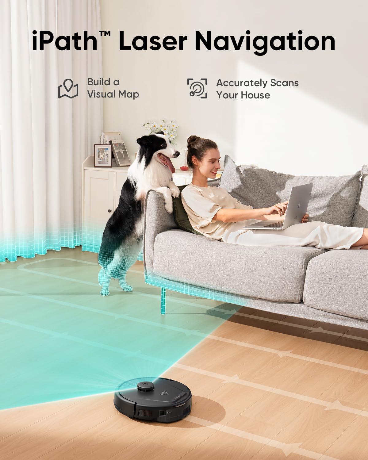 eufy L60 Robot Vacuum, Ultra Strong 5,000 Pa Suction, iPath Laser ...