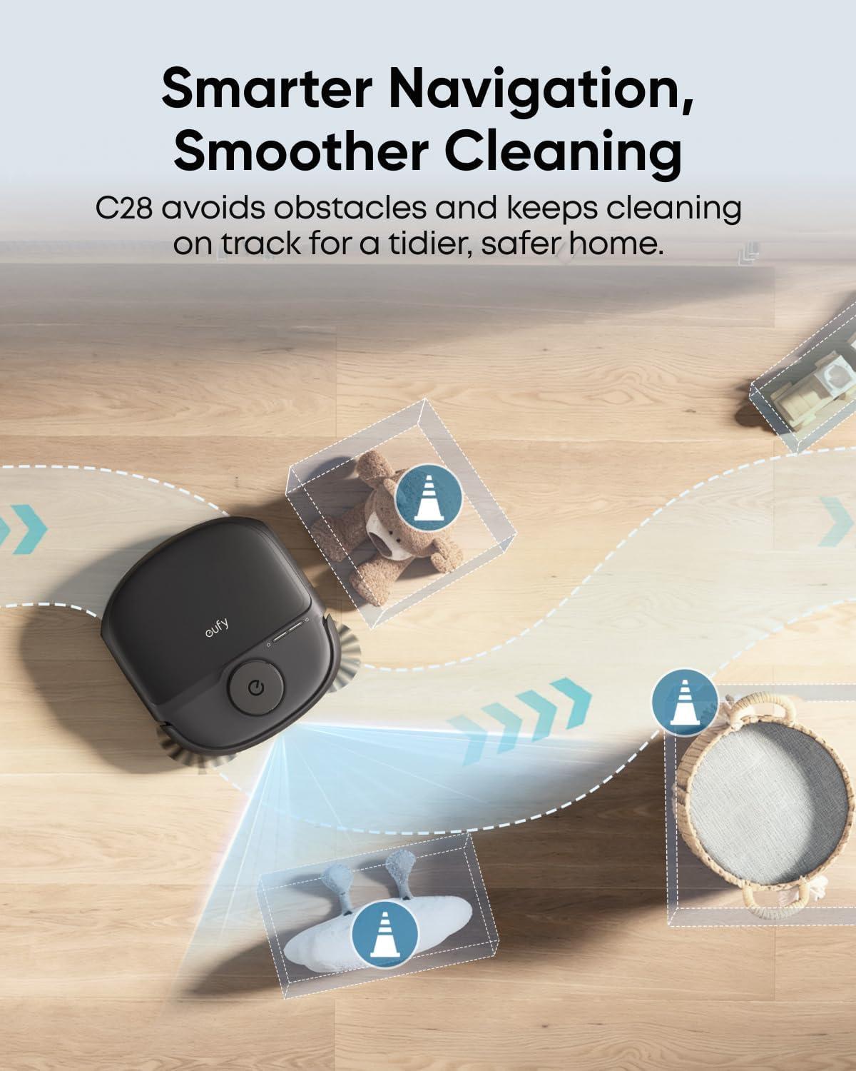 eufy X10 Pro Omni Robot Vacuum and Mop Combo, 8,000 Pa, Dual Mops with ...